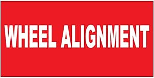 Amazon.com : Wheel Alignment Red Background Auto Car Repair Shop DECAL ...