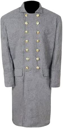 Amazon.com: TIG Gear Civil War Confederate Double Breast Frock Coat ...