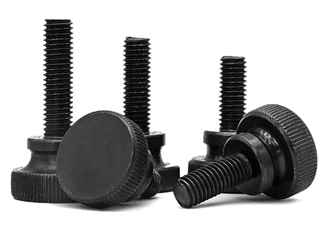 HSCRSTAR Black Steel Knurl High Step Head Hand Tighten Thumb Screw ...