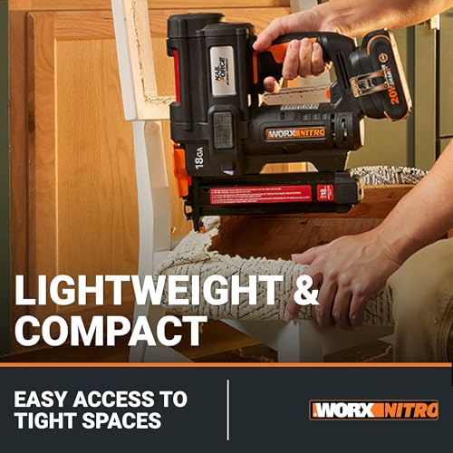 Snapklik.com : Worx Nitro 20V Cordless 18-Gauge Narrow Crown Stapler ...