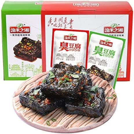 Amazon | 臭い豆腐 長沙料理 中華名物 臭豆腐 豆製品 豆腐干 孜然香辣味 おやつ スパイシーなスナック 香辣休闲零食小吃 湖南特产 即食臭い豆腐 (香辣味,480g(24g*20包 ...