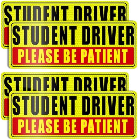 Amazon.com: Sukh 4 Pcs Student Driver Magnet for Car - Be Patient ...
