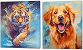 Amazon.com: TOCARE Tiger Paint by Numbers Kit for Adults, Adult Paint ...