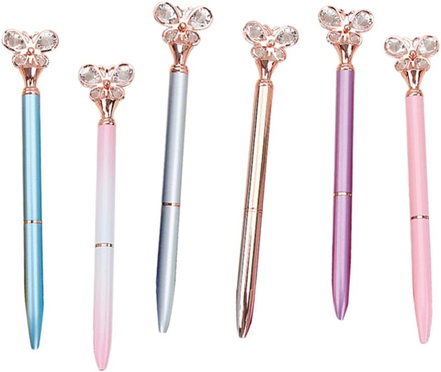 Amazon.com : STOBOK Creative Ballpoint Pens Diamond Butterfly Roller ...