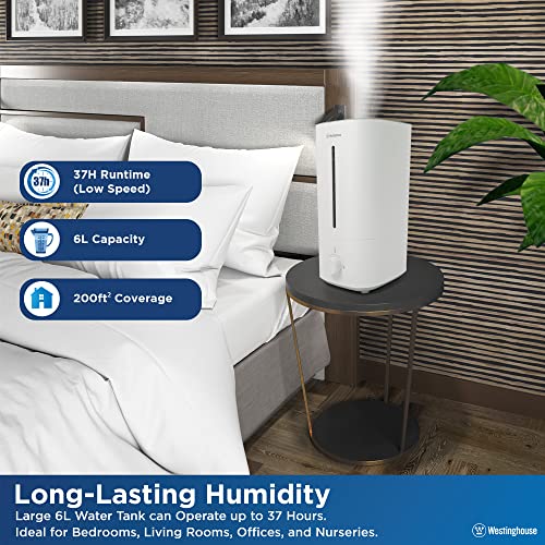 Westinghouse Ultrasonic Cool Mist Humidifier, 4.5L Top Filling Quiet ...