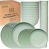 Amazon.com | Wheat Straw Dinnerware Sets | Unbreakable Dinnerware Sets ...