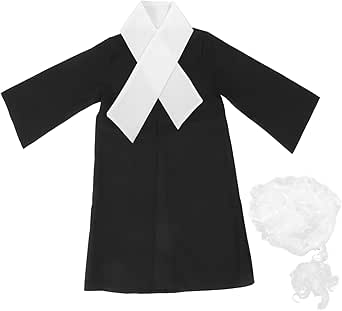 1 Set Judge Costume, Judge Uniform Lawyer Outfit Wiht False Collar ...