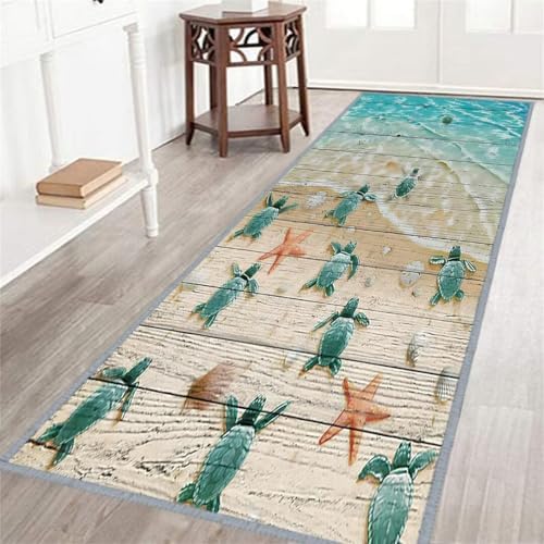 Amazon.com: Crab Long Runner Rug 2x6 Throw Rug Coastal Nautical Area ...