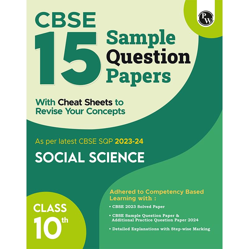 Pw Cbse 15 Sample Question Papers Class 10 Social Science | Desertcart ...