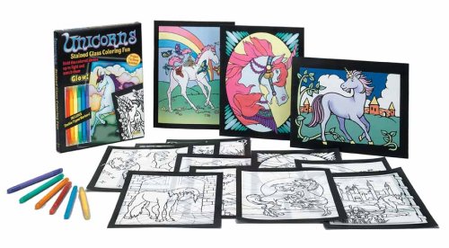 Amazon.com: Unicorns Stained Glass Coloring Fun: 9780486466538: Dover ...
