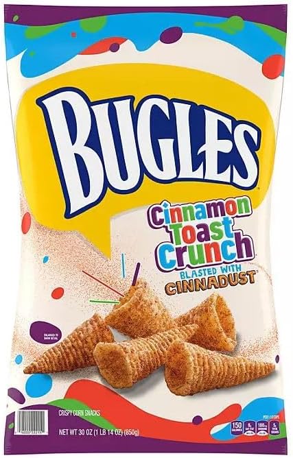 Amazon.com: CINNAMON TOAST CRUNCH BUGLES EXTRA LARGE JUMBO BAG 30OZ ...