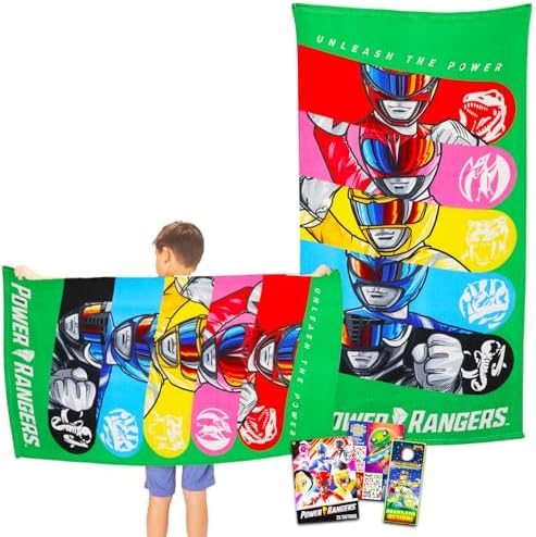 Amazon.com: Power Rangers Towel Set for Kids - Bundle with 27" x 54 ...