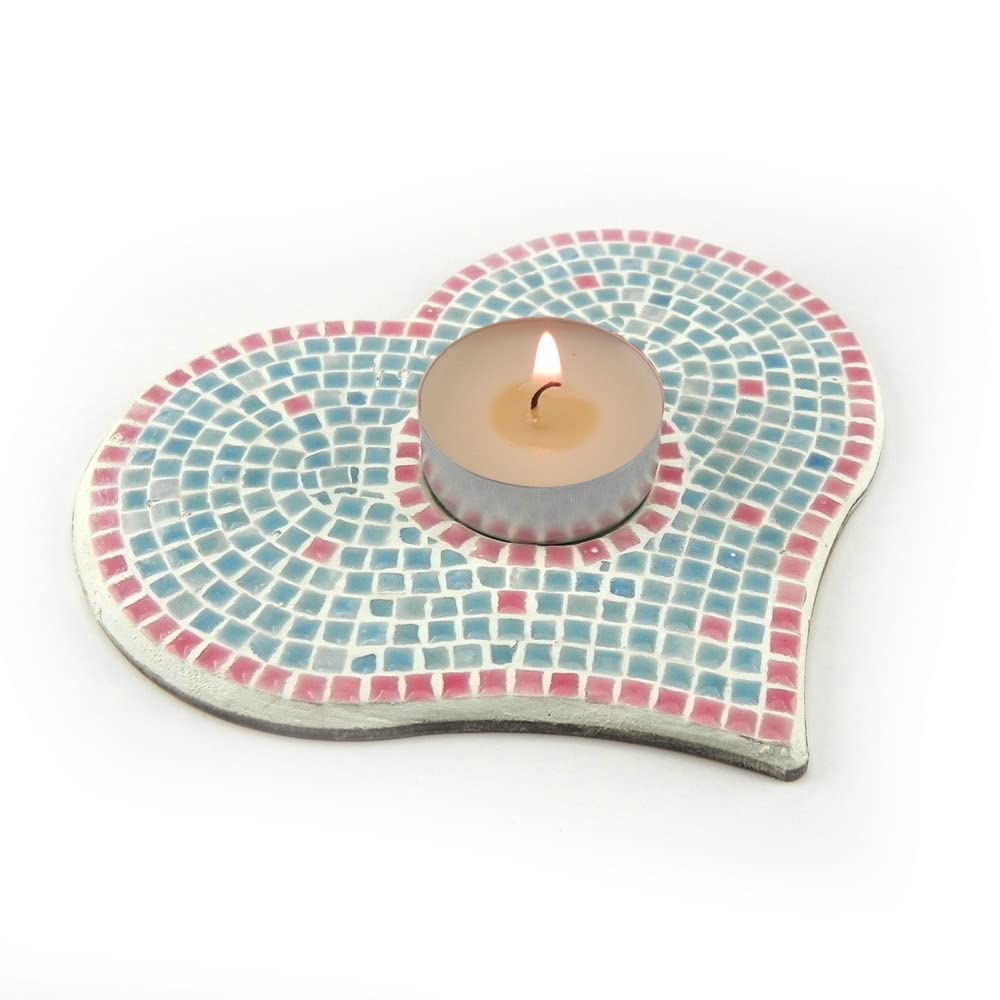 Snapklik.com : Mosaic Craft Kit, Tea Light Base DIY Art Handcrafted ...