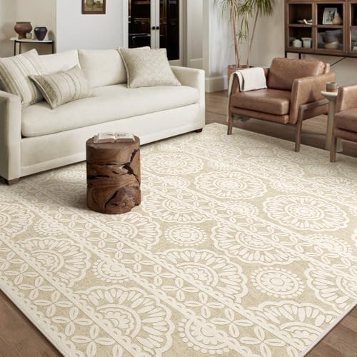 Amazon.com: LIVEBOX Washable 8x10 Area Rugs for Living Room, Low- Pile ...