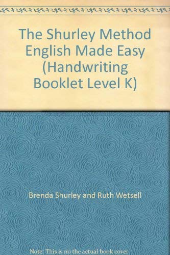 The Shurley Method English Made Easy (Handwriting Booklet Level K ...