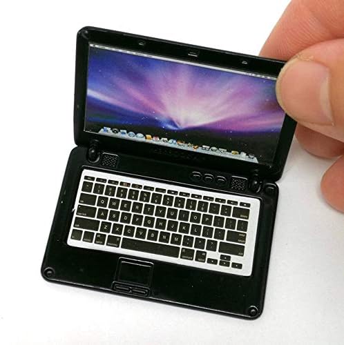 Amazon.com: Mini Alloy Computer Doll House Figurines Decor Crafts ...