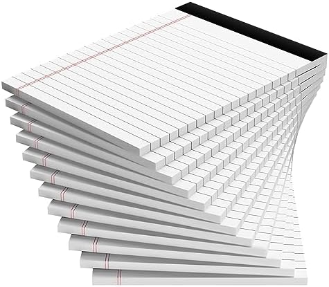Amazon.com : 12 Pack Note Pads 4x6 Inch, White Mini Legal Pads, Small ...