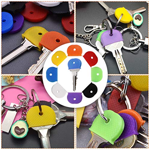 Snapklik.com : 24Pcs Key Caps Tags Covers,Plastic Identifier Key Rings ...