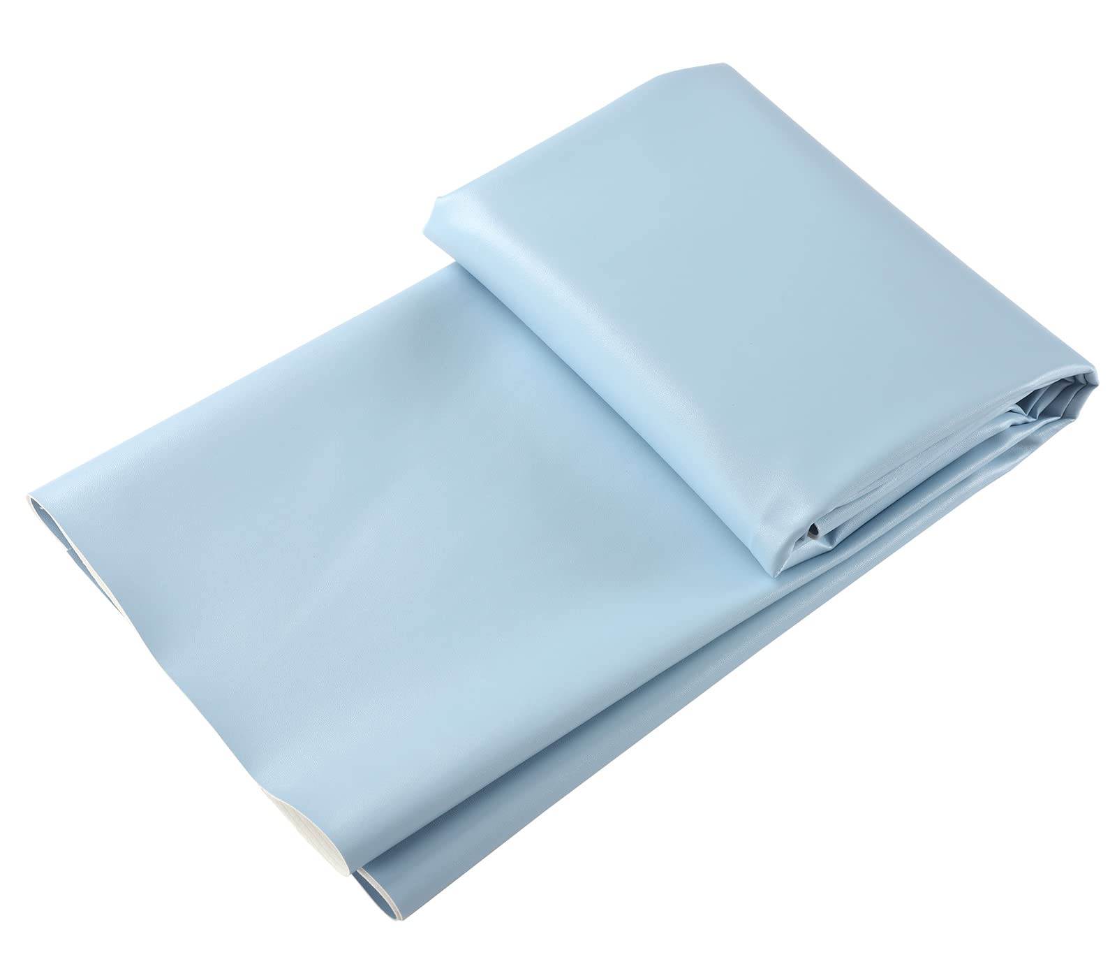 Amazon.com: Picheng Vinyl Faux Leather Sheets:Light Blue Smooth Faux ...