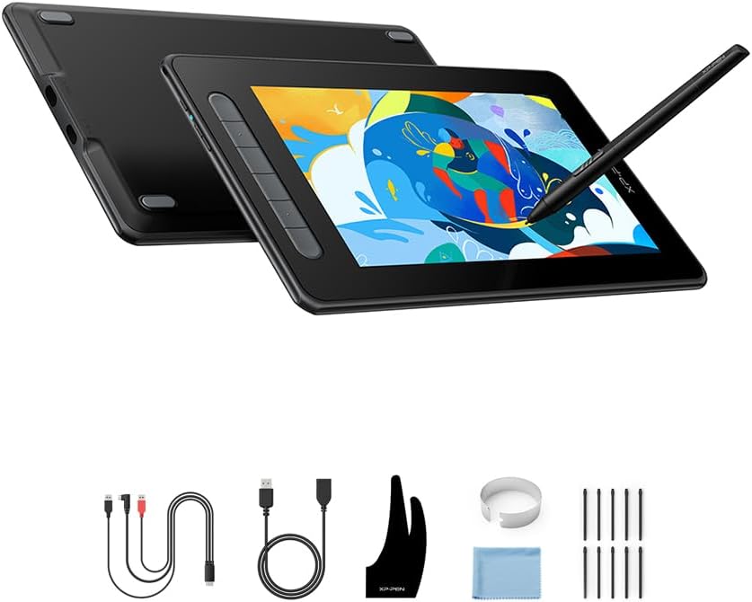 HUION Mesa digitalizadora Kamvas Pro 16 2.5K QHD com tela QLED Tablet ...