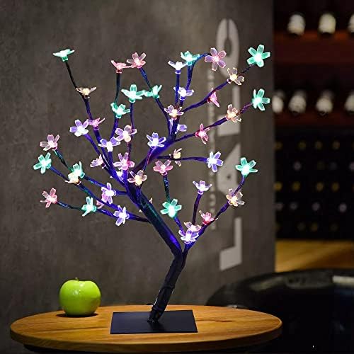 Buy GLOWSERIE Cherry Blossom Tree Light,17inch 28LED Lighted Tabletop ...