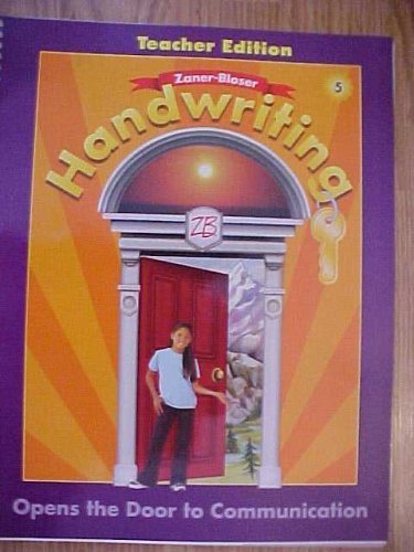 Zaner-Bloser Handwriting Grade 5, Teacher's Edition: Clinton S Hackney ...