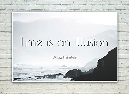 Posterskart Albert Einstein 'Time is an Illusion' Quote Poster for Room ...