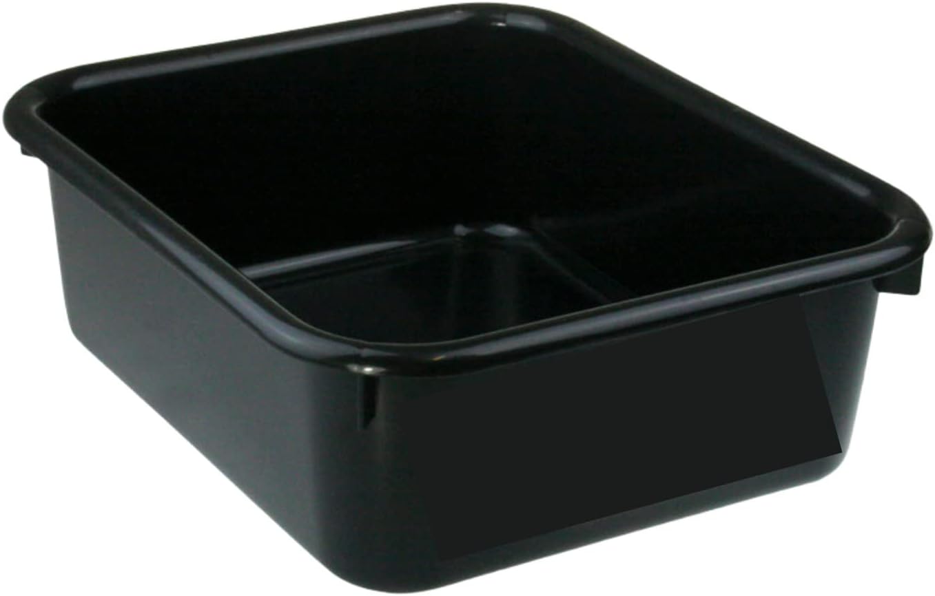 10 x HEAVY DUTY PLASTIC STORAGE TUBS 10L BLACK Bin Containers Tub Crate ...