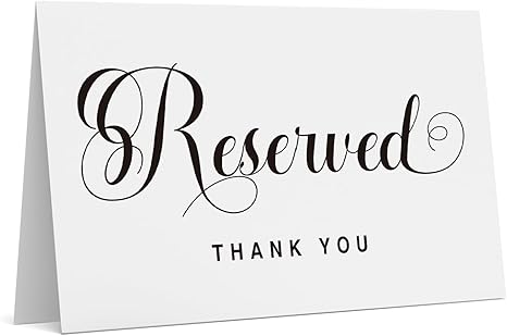 Amazon.com: 10 Pack Reserved Sign Tent Place Cards for Party Restaurant ...