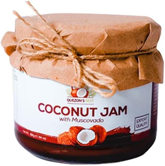 Amazon.com: Quezon's Best Organic Coconut Jam 330 g with Muscovado ...