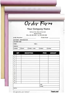 Personalized Invoice Book Custom 2 Part/3 Part Receipt Book Quote ...