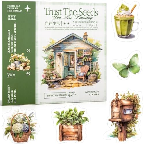 Amazon.com: Uideyvi Beautiful Garden Theme Sticker Scrapbooking ...