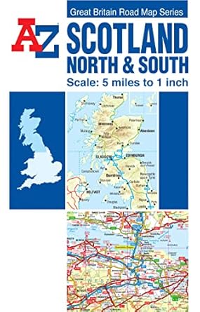 SCOTLAND A-Z ROAD MAP (REVERSIBLE) [New 30th edition] : A-Z Maps ...