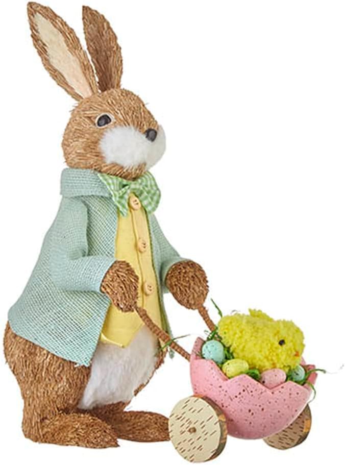 Amazon.com: The Bridge Collection Bunny with Chick in Wagon Easter ...