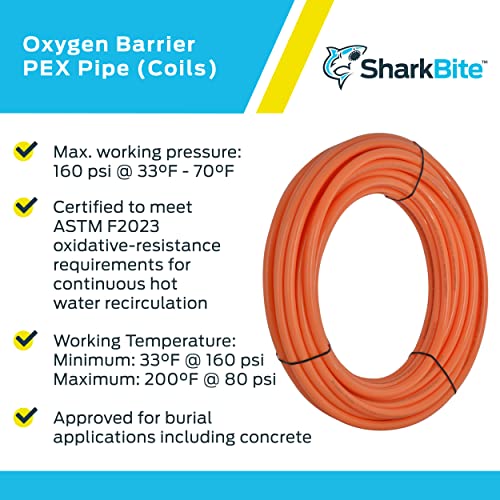 Snapklik.com : SharkBite 3/4 Inch X 100 Feet Orange PEX Pipe