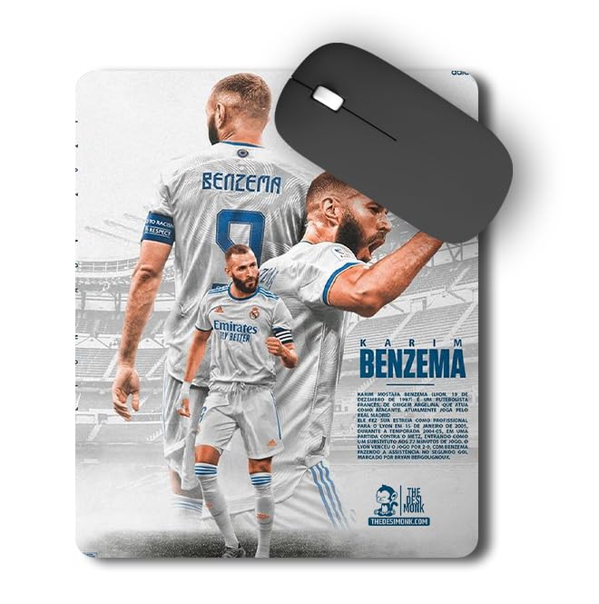 The Desi Monk Benzema Mouse Pad for Gamers | Football Anti Skid ...