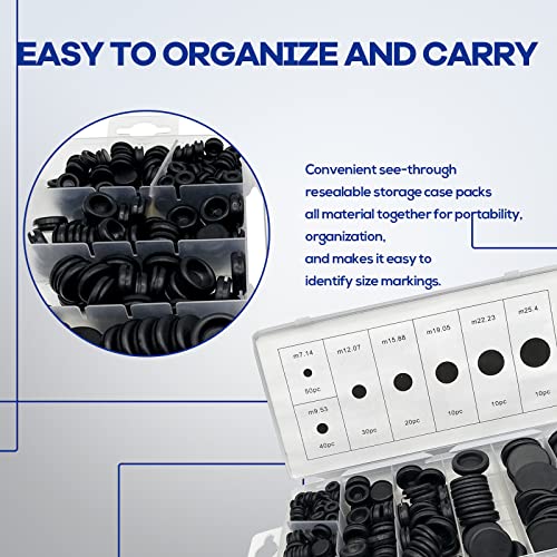 Snapklik.com : Boatsea 170Pcs 7 Sizes Rubber Grommet Assortment Kit ...