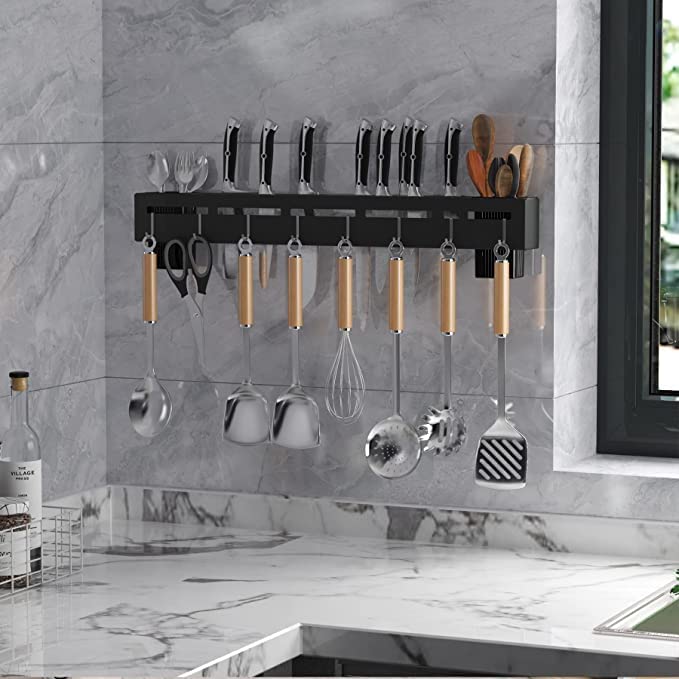 Kresal Knife Holder, Wall Mounted Stainless Steel Kitchen Utensil Racks ...