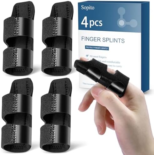 Amazon.com: Sopito Finger Splint, 4pcs Finger Brace Support Stabilizer ...