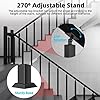 Square Stair Baluster Black Metal Railing Post Indoor- 270° Adjustable ...