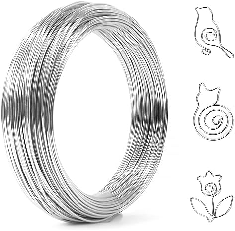 200m / 656ft Aluminum Craft Wire, Silver Craft Wire 1mm, 18 Gauge ...