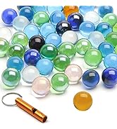 Amazon.com: POPLAY 50 PCS Beautiful Player Marbles Bulk for Marble ...