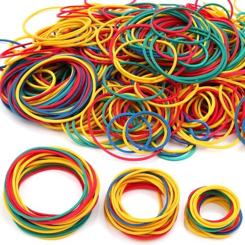 600pcs Elastic Bands Heavy Duty Coloured Rubber Bands Natural Strong ...