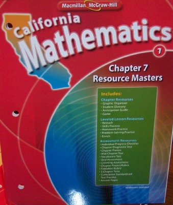 Chapter 7 Resource Masters Grade 1 (California Mathematics, Math Connects): unknown author ...