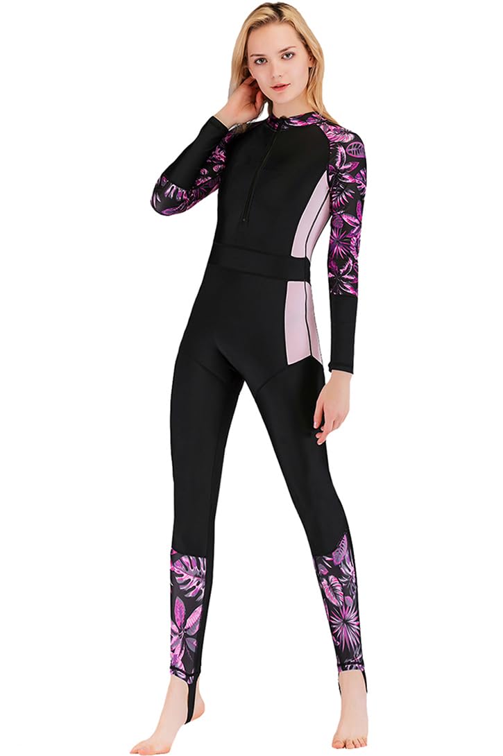 Snapklik.com : Womens One Piece Dive Skin Suit Lycra Long Legs Long ...