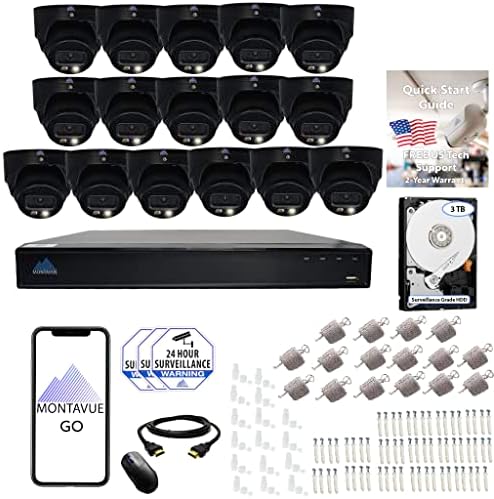 Amazon.com : Montavue PoE Smart Security Camera System 16 Channel 4K NVR with 4MP Indoor/Outdoor ...