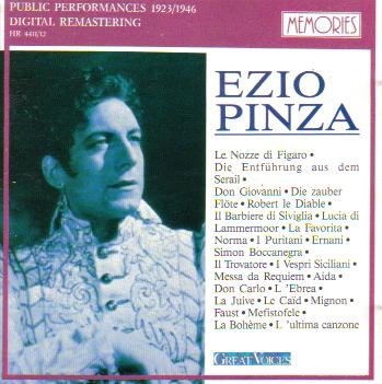 Ezio Pinza, Mozart, Meyerbeer, Rossini, Donizetti, Bellini, Verdi ...
