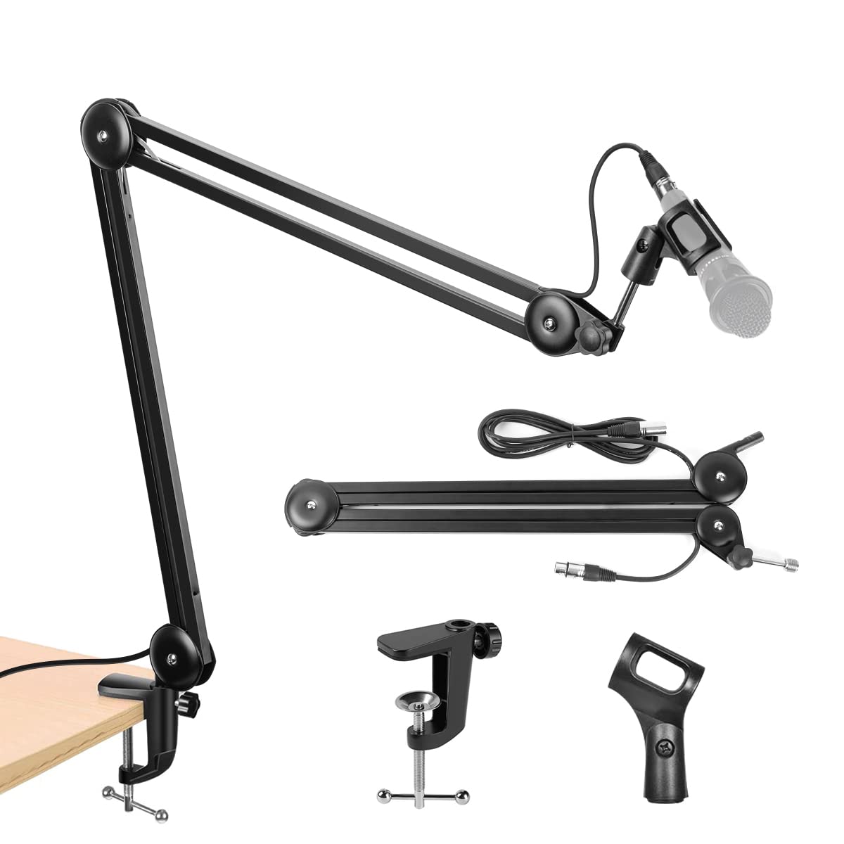 Synco Ma38 Microphone Suspension Scissor Arm Stand With Table Mounting ...