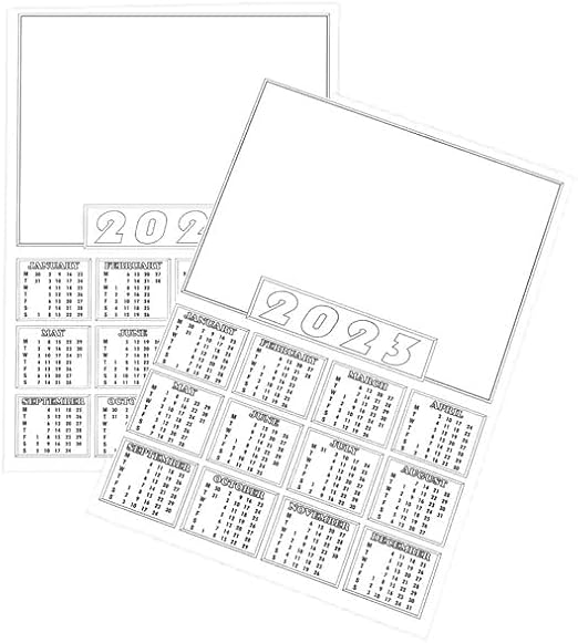 Calendrier 2020, format A4 vierges - Mini calendrier blanc - Pour faire ...