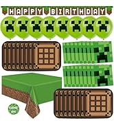 Amazon.com: Mega Minecraft Party Supplies and Decorations Set ...